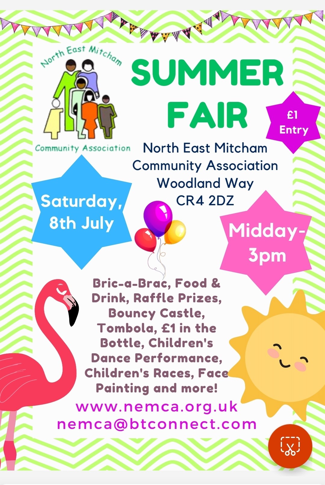 NEMCA Summer Fair – 8 July – North East Mitcham Community Association