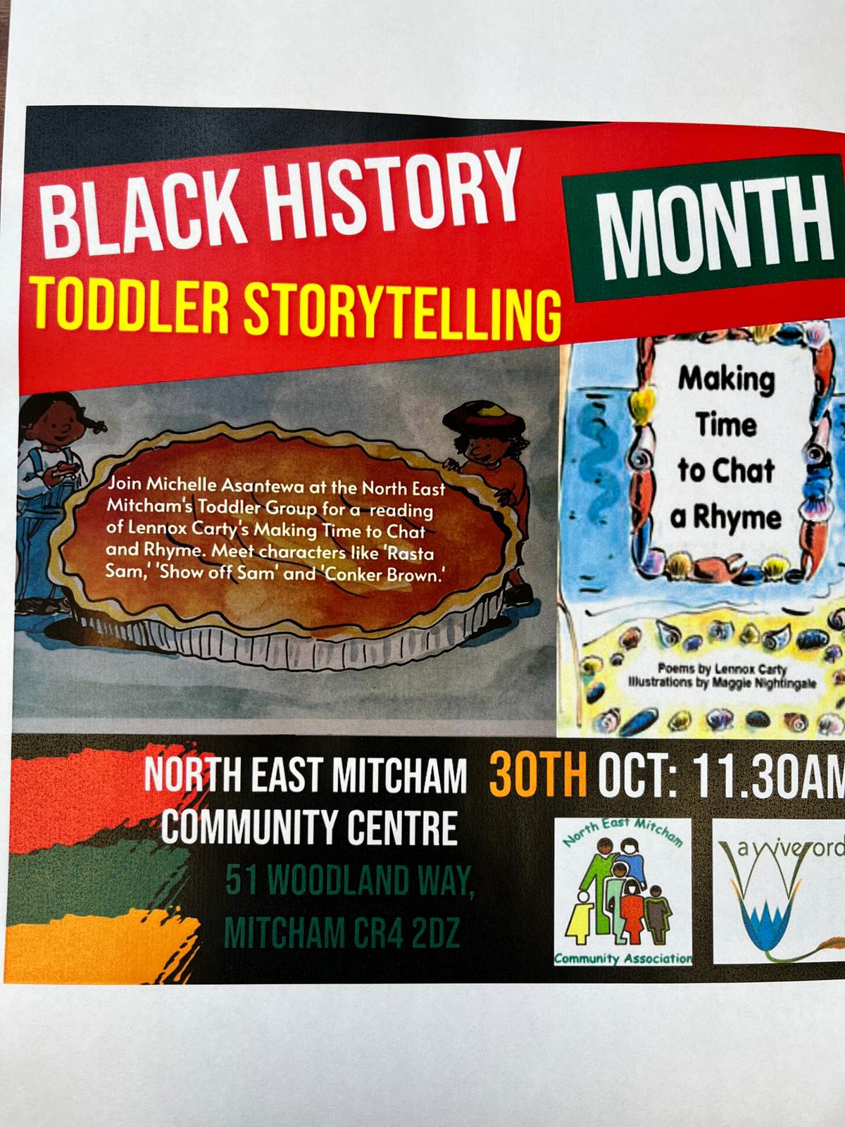 Black History Month – Storytelling Session – North East Mitcham ...